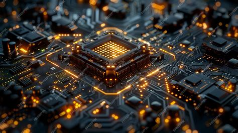 Premium Photo Abstract Depiction Of A Cpu Socket Background