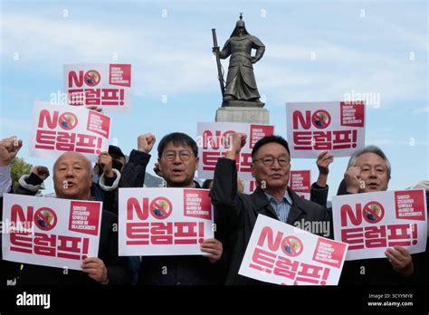 South Korean Protesters Attend A Rally Against Us President Donald