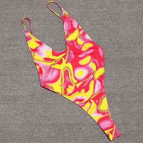 Voguable New Sexy High Leg Cut One Piece Swimsuit Thong Swimwear Women