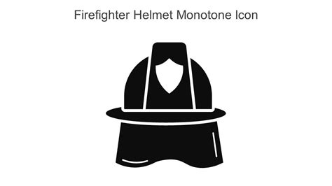 Firefighter Helmet Monotone Icon In Powerpoint Pptx Png And Editable Eps Format PPT Slide