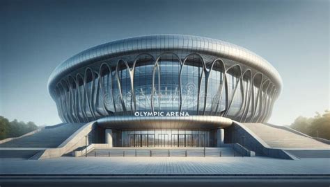 Modern Stadium Facade Sport Architecture In The City Generative Ai Stock Illustration