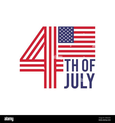 4th July Banner Template Vector Illustration With Usa Flag Style Red Blue Star Icon Background