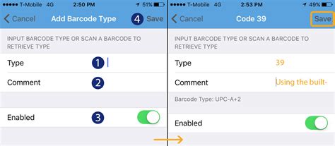 The Naming Of The Added Barcode Would Be A Combination Of Comment And Type The Comment Will Be