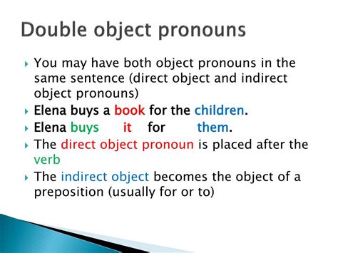 PPT Double Object Pronouns PowerPoint Presentation Free Download ID