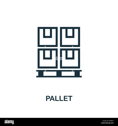 Pallet Icon Monochrome Style Design From Logistics Delivery Collection Ui Pixel Perfect