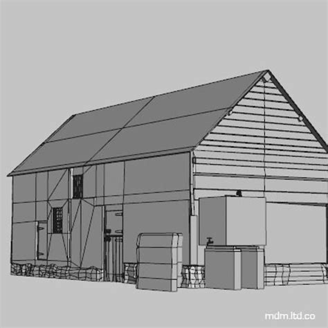 3d Model Of Stable Building