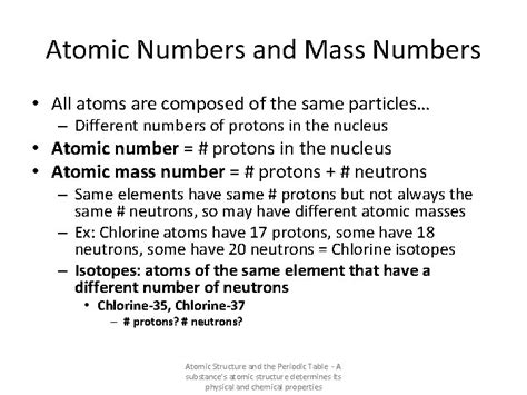 Unit B Chemical Interactions Chapter Atomic Structure