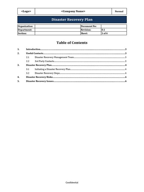 Dr Plan Template Draft V0 2 Pdf Computing Information Technology