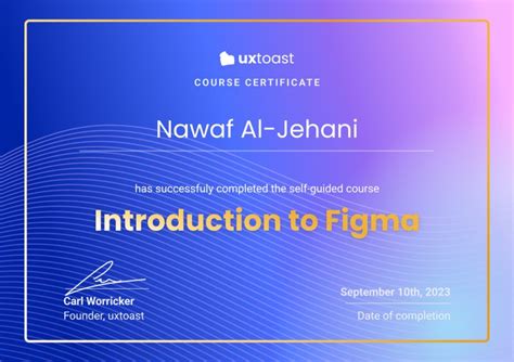 Nawaf Al Jehani On Linkedin I Am Thrilled To Announce That I Have Successfully Completed The Figma