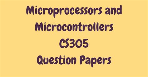 Microprocessors And Microcontrollers CS Question Papers Batch KtuQbank