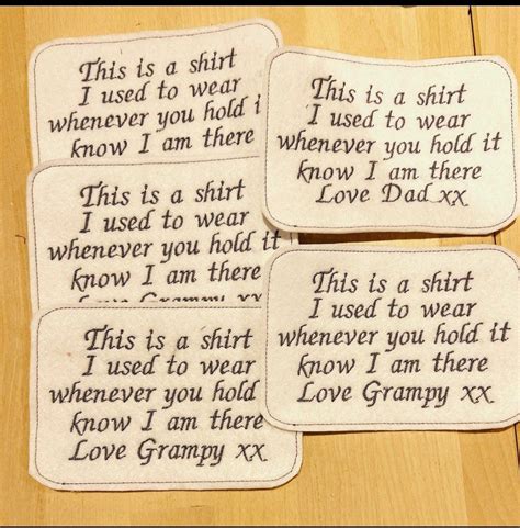Personalized Embroidered Memory Patch Poem T Etsy Memory Pillows Personalized