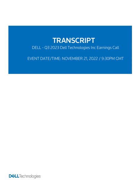 Q3 Fy23 Transcript Pdf Cloud Computing Share Repurchase