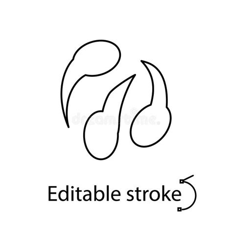 Sperm Outline Icon Sex Shop Concept Man Medical Analysis Editable Stroke Isolated Vector