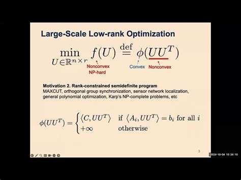 Free Video Rank Overparameterization And Global Optimality Certification In Low Rank Matrix