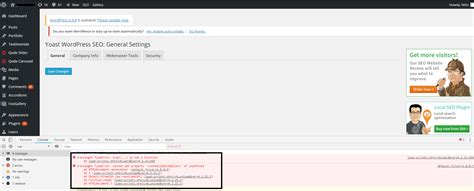 Javascript Wordpress Yoast Plugin Box Not Displaying On Admin Page