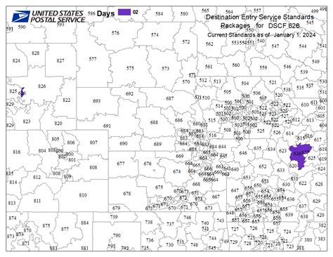 Why Does The Usps Service Standard Map Show Zip Codes 626xx As Being In Both Springfield Il And A