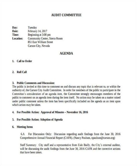 Free Audit Closing Meeting Speech Sample Internal Audit Opening Meeting Agenda Template Sample