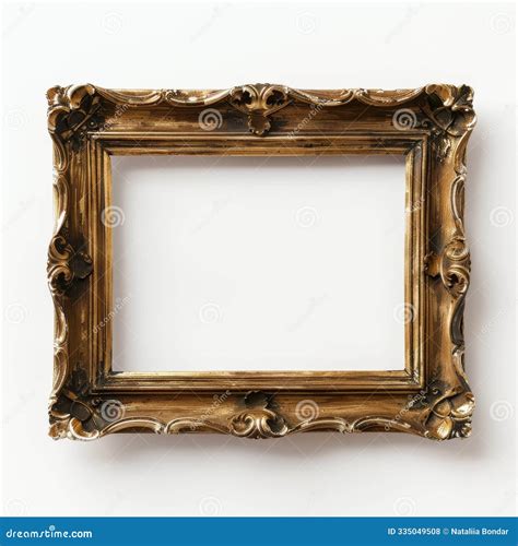 Classic Rectangle Photo Frame On Isolated Background Elegant Ornate
