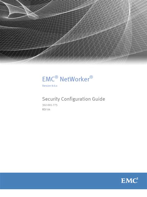 networker 9 0 x security configuration guide pdf
