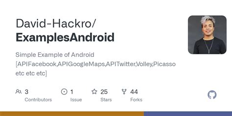 Github David Hackro Examplesandroid Simple Example Of Android Apifacebook Apigooglemaps