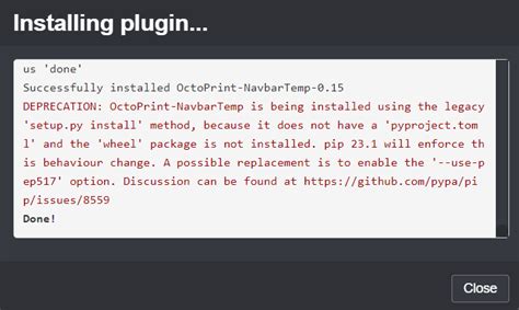 Installed By The Legacy Method DEPRECATION Plugins OctoPrint Community Forum