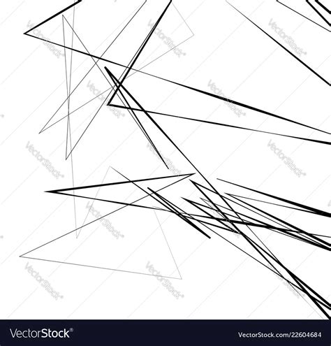 Geometric Art With Random Chaotic Lines Abstract Vector Image