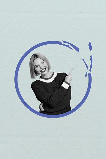 스케치 이미지 삽화 합성물 3d 사진 콜라주 아가씨 초상화 미소 손가락 손가락 손가락 제스처 보여주는 파선 인적 자원 20 24세에 대한 스톡 사진 및 기타 이미지 Istock