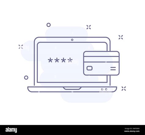 Enter Password Outline Vector Illustration Isolated Stock Vector Image