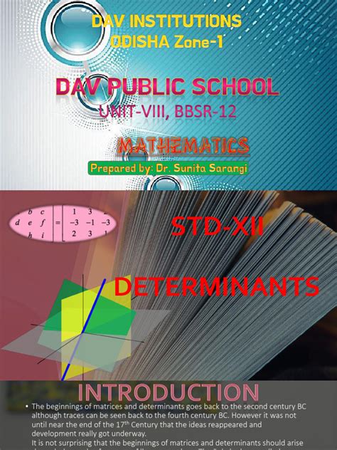class xii determinant download free pdf determinant matrix