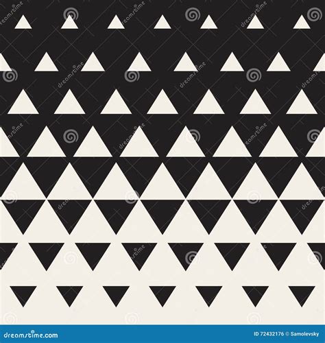 Vector Seamless Triangle Halftone Gradient Pattern Stock Vector