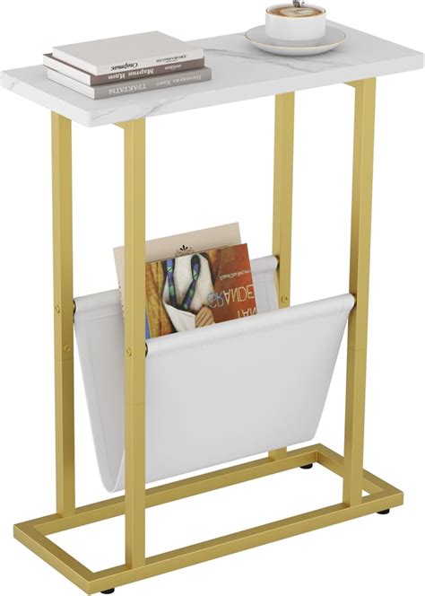 Narrow Side Table For Small Spaces Small End Table With Magazine