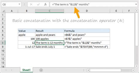 Excel Concatenation Exceljet