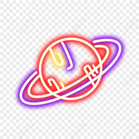 네온 우주 일러스트 젖꼭지 빨간색 보라색 행성 하늘창의성만화 Png 일러스트 무료 다운로드 Lovepik