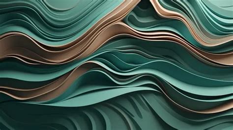 우아한 종이 컷 스타일의 곡선과 파도를 특징으로 하는 3d 추상 작품 컬러 라인 3d 색상 라인 그래픽 배경 일러스트 및