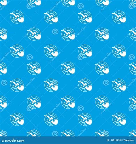 Retro Brand Pattern Vector Seamless Blue Stock Vector Illustration Of Graphic Calligraphic