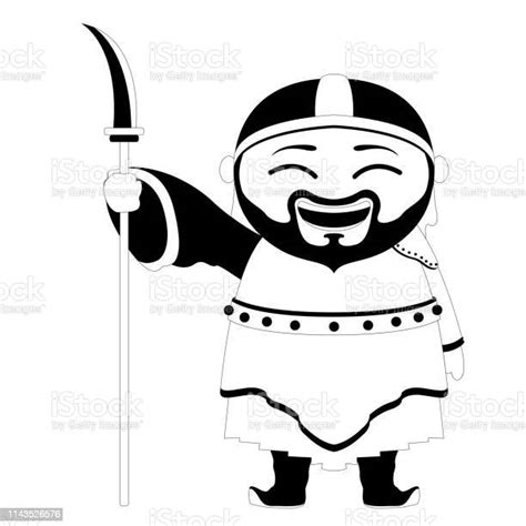 Traditional Asian Warrior Cartoon Character Stock Illustration Download Image Now Adult Art