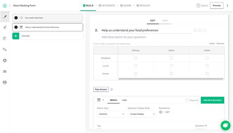 Matrix Grid Question Type SurveySparrow