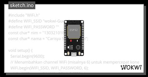 Memulai Koneksi Dengan Wifi Copy Wokwi ESP32 STM32 Arduino Simulator