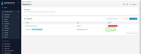 How To Use The Digitalocean Container Registry Within Portainer