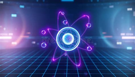 Atomic Structure A Futuristic Representation Of Science Stock Illustration Illustration Of