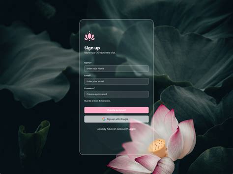 Design Glass Morphism Login Screen On Behance