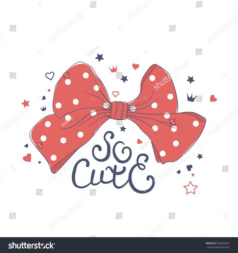 Cute Bow Vector Illustration Girls เวกเตอร์สต็อก ปลอดค่าลิขสิทธิ์