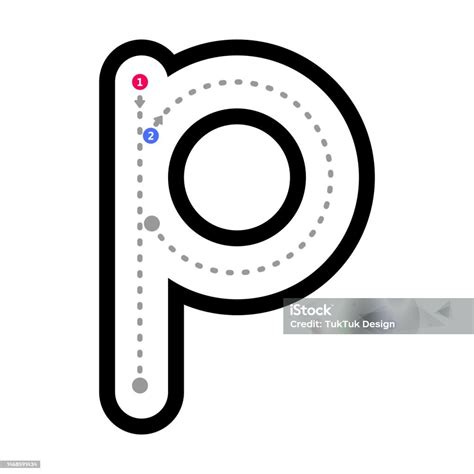 추적 알파벳 문자 P 소문자 미리 쓰기 점선 요소 유치원 및 미취학 아동용 워크시트 필기 연습 0명에 대한 스톡 벡터 아트 및 기타 이미지 Istock