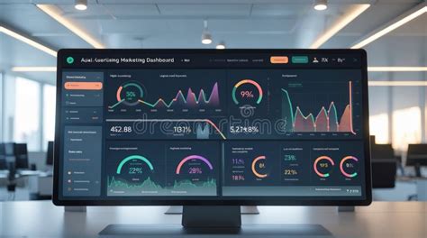 Modern Marketing Dashboard Displaying Data Analytics And Performance