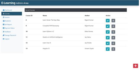 complete e learning management system lms using php mysql 1st free source code download