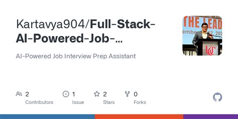 Github Kartavya904full Stack Ai Powered Job Interview Prep Ai Powered Job Interview Prep