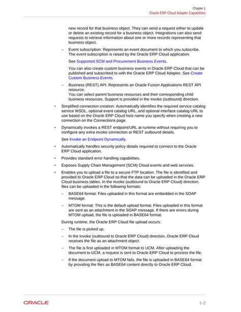 Using Oracle Erp Cloud Adapter Oracle Integration Pdf Cloud