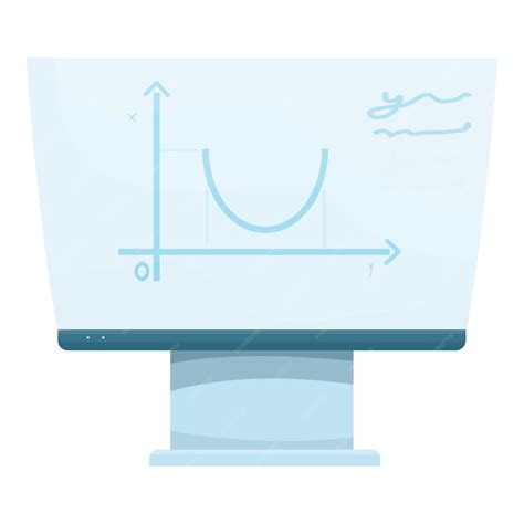 Premium Vector Computer Monitor Showing Graph Of Function For