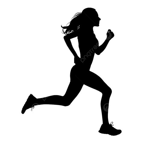 Running Race Clip Art Silhouette