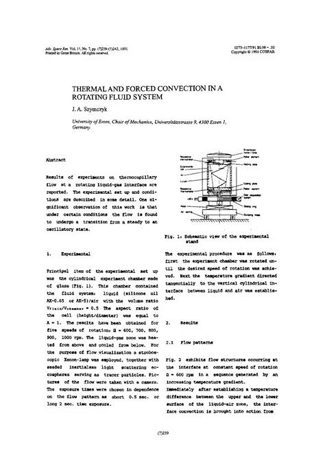 Pdf Thermal And Forced Convection In A Rotating Fluid System Dokumentips